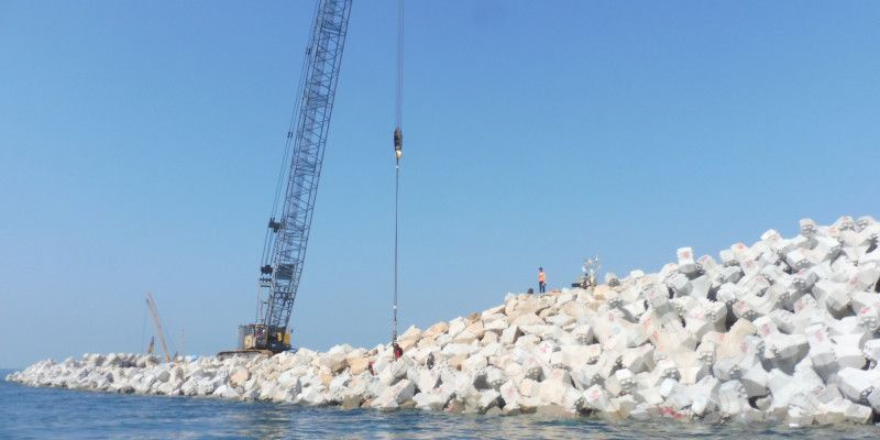 Construction and completion of breakwater for new deep water terminal ...